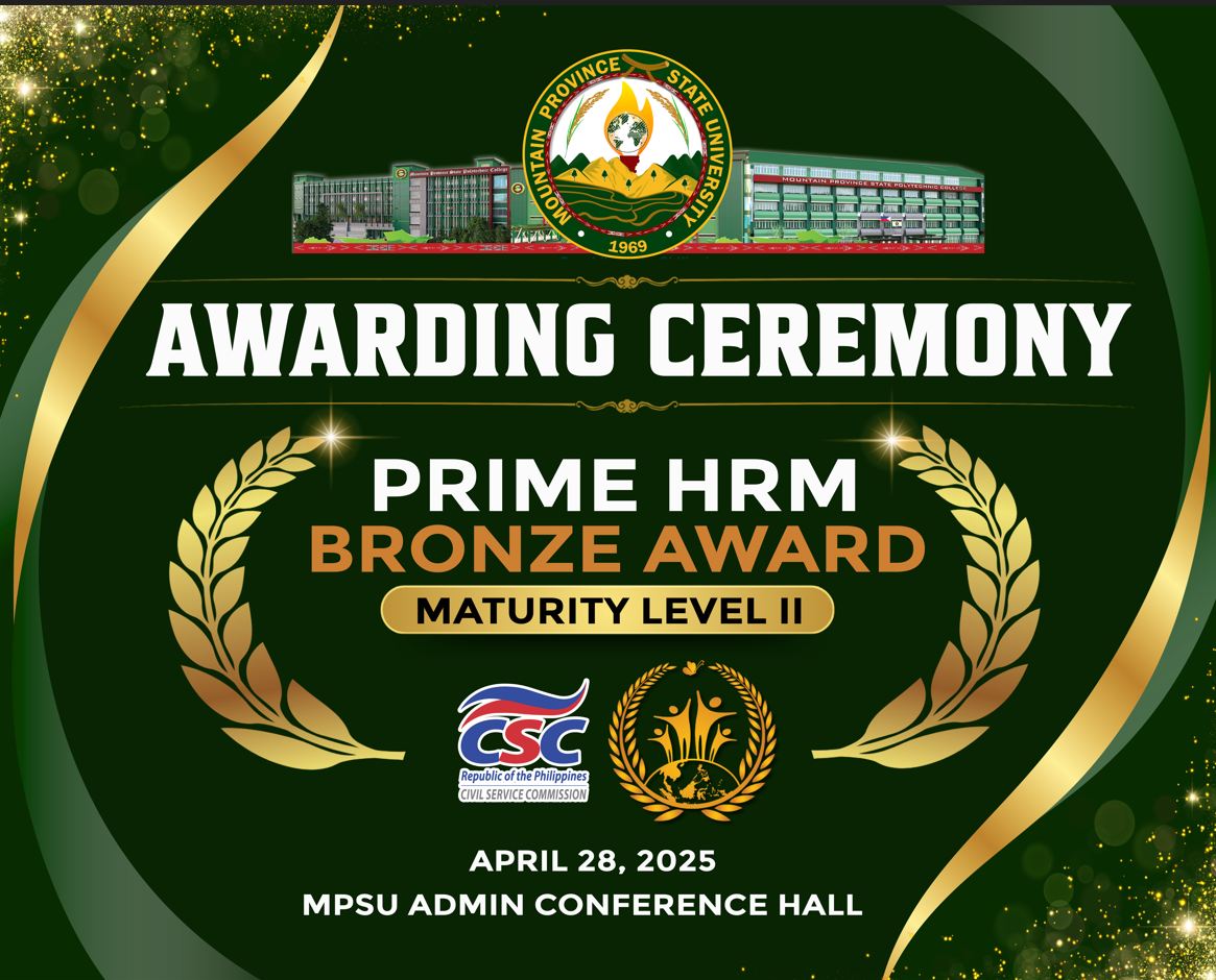 𝗠𝗣𝗦𝗨 𝗶𝘀 𝗣𝗥𝗜𝗠𝗘-𝗛𝗥𝗠 𝗕𝗥𝗢𝗡𝗭𝗘 𝗮𝘄𝗮𝗿𝗱𝗲𝗲 - Mountain Province State University