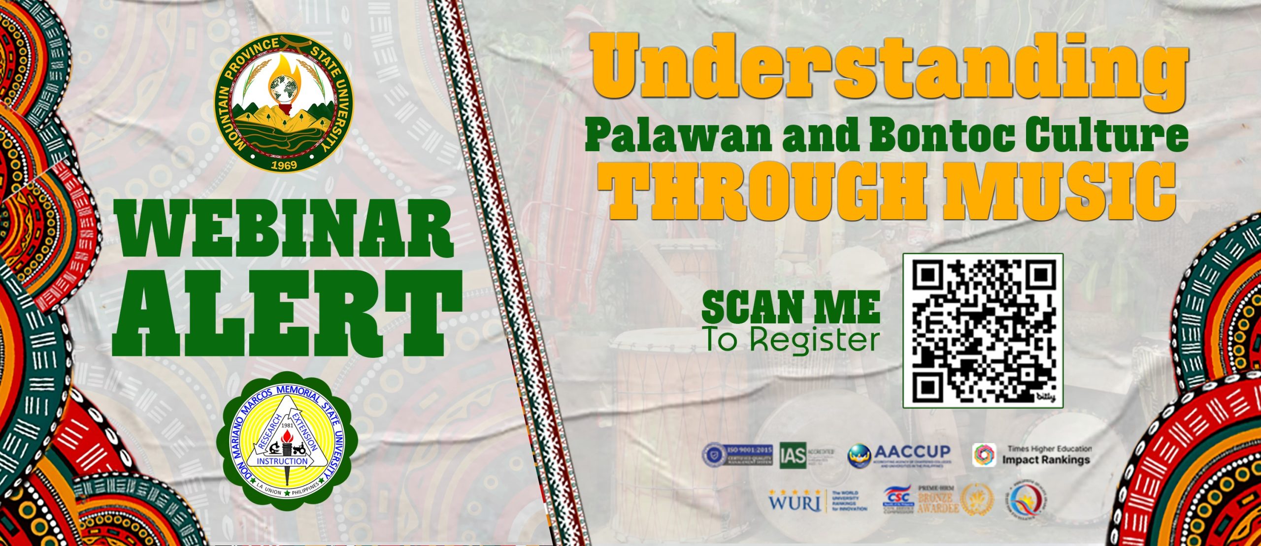 𝗪𝗘𝗕𝗜𝗡𝗔𝗥 𝗔𝗟𝗘𝗥𝗧| Understanding Palawan and Bontoc Culture through Music ...