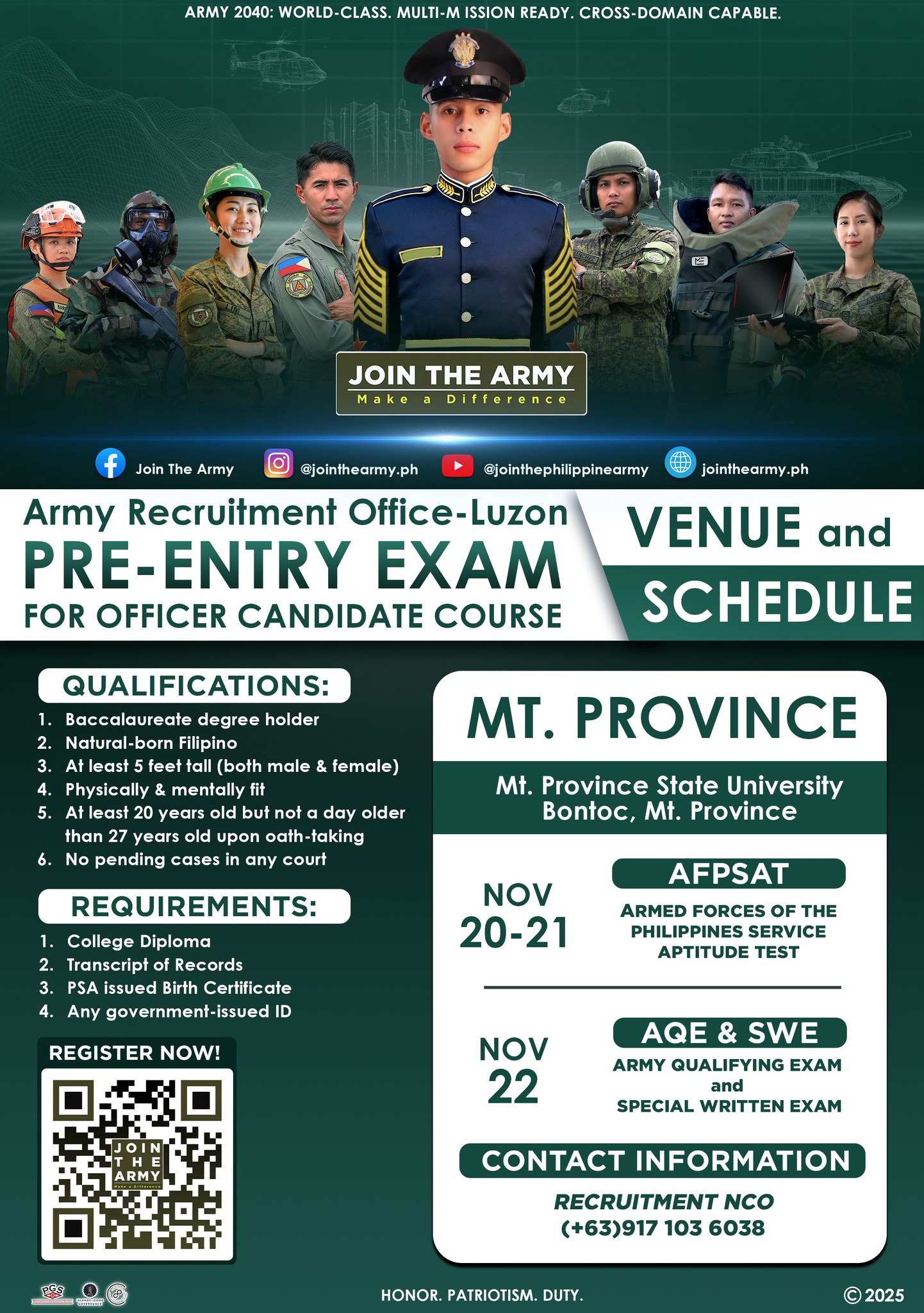 Upcoming Pre-Entry Exam Schedule for Army Officer and Soldier ...