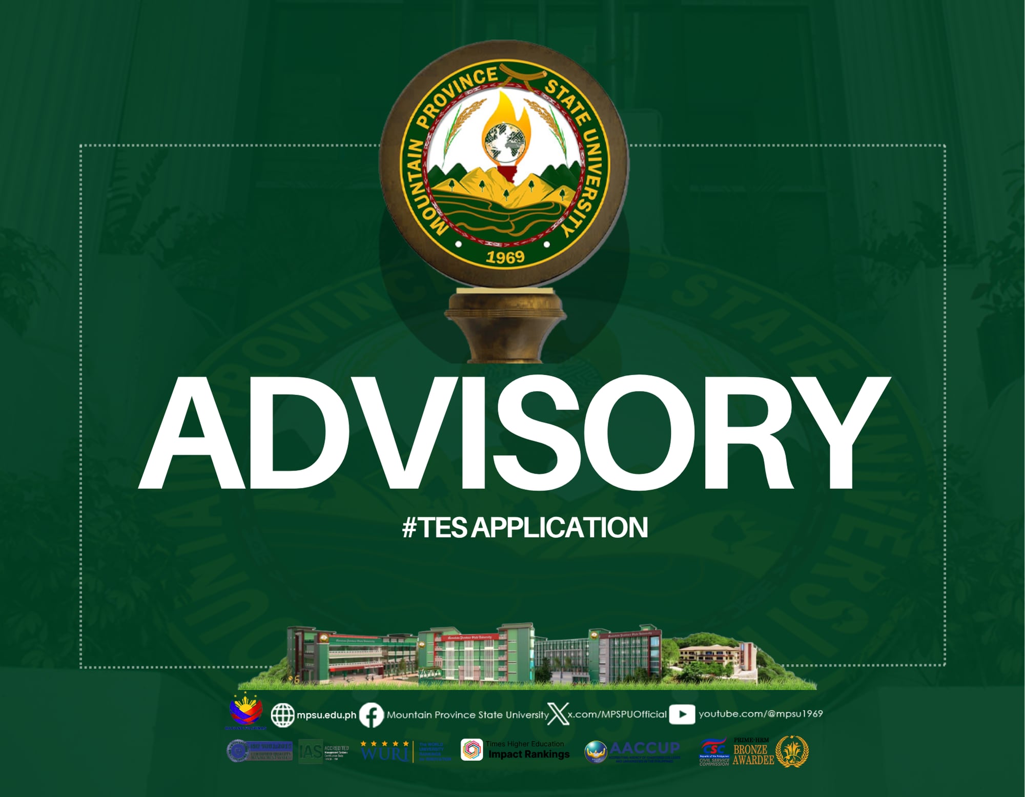 TES Applications Now Open! - Mountain Province State University