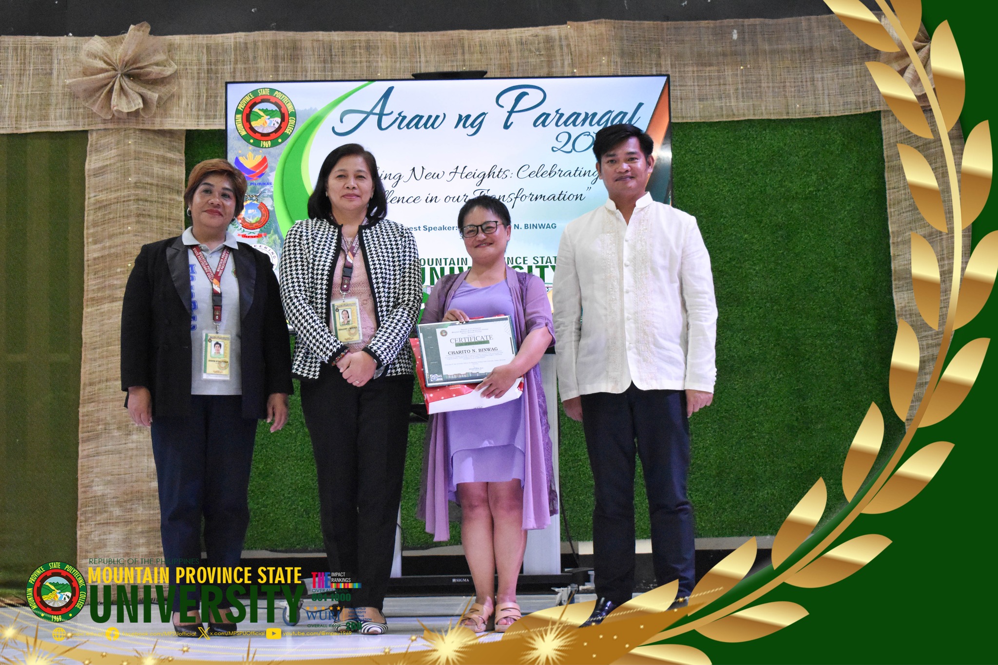 University honors academic achievers, varsity of Tadian campus ...