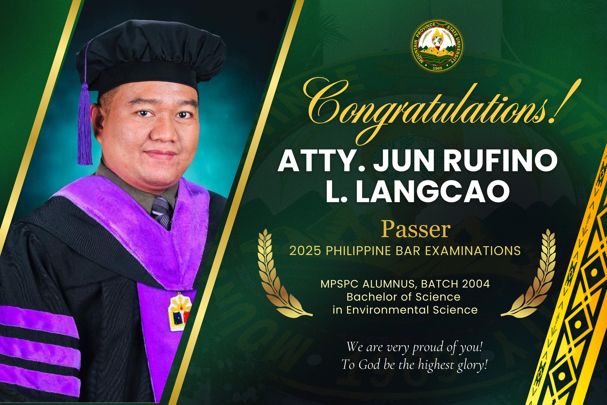 MPSU Congratulates Alumni Bar Exam Passers - Mountain Province State ...